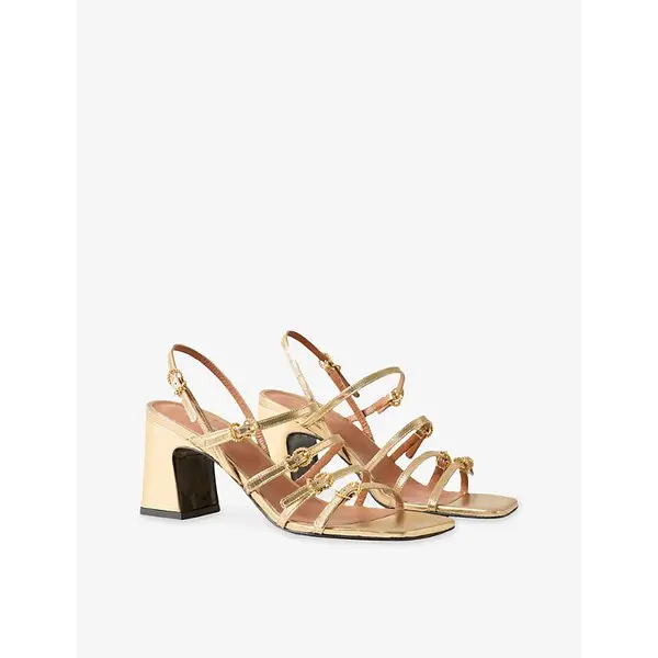 Claudie Pierlot Embellished Leather Heeled Sandals