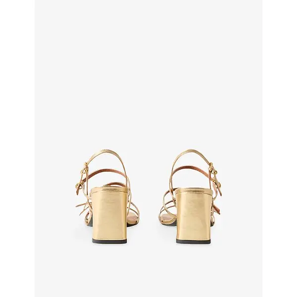 Claudie Pierlot Embellished Leather Heeled Sandals