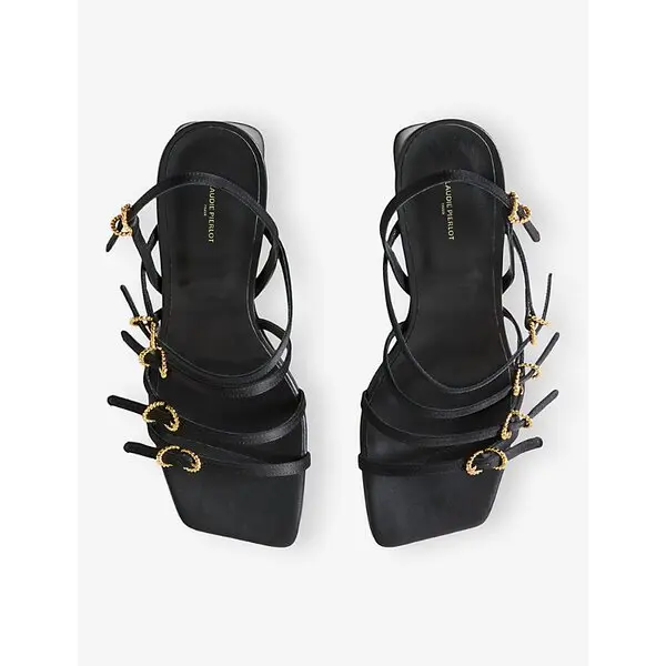 Claudie Pierlot Strappy Satin Heeled Sandals