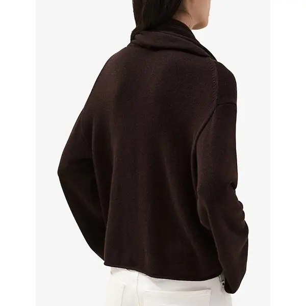 THE WHITE COMPANY Oversized Scarf-neck Wool-blend Jumper
