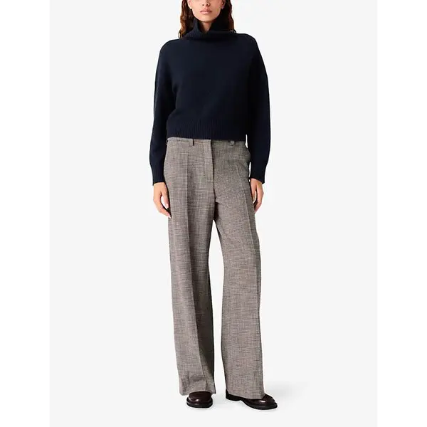 Maje High-neck Relaxed-fit Cashmere-blend Jumper