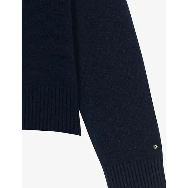 Maje High-neck Relaxed-fit Cashmere-blend Jumper