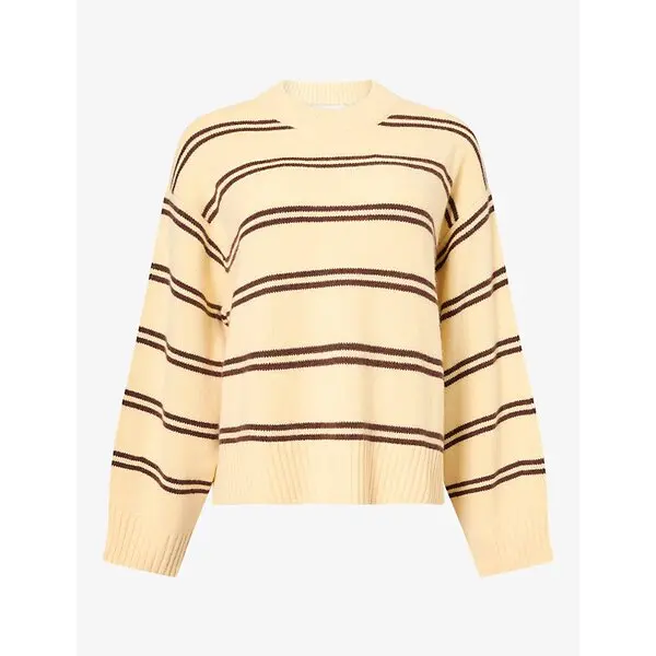 REFORMATION Cove Oversized Stripe Cashmere Jumper