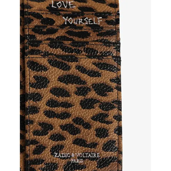 Zadig&Voltaire Zv Leopard Leather Card Holder