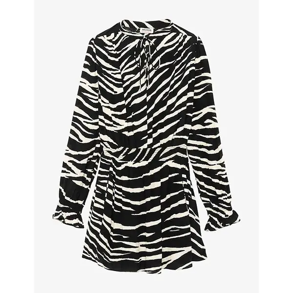 Zadig&Voltaire Rayados Animal-print Woven Mini Dress