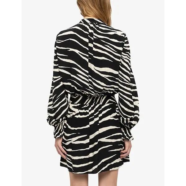Zadig&Voltaire Rayados Animal-print Woven Mini Dress