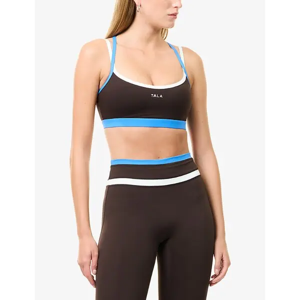 TALA Skinluxe Contrast-strap Jersey Sports Bra - Americano