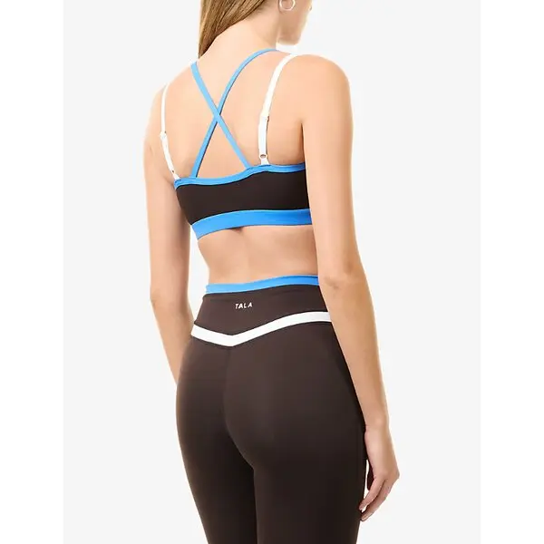 TALA Skinluxe Contrast-strap Jersey Sports Bra - Americano