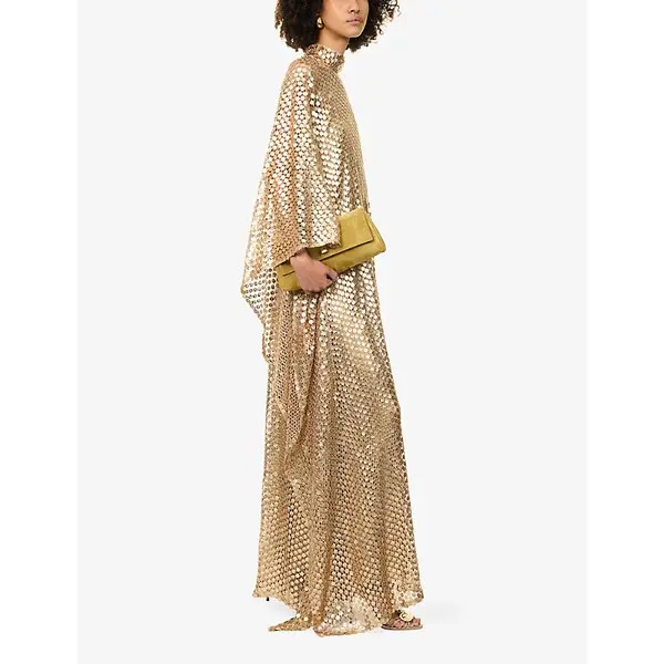 TALLER MARMO Deserto Sequinned Woven Kaftan Dress