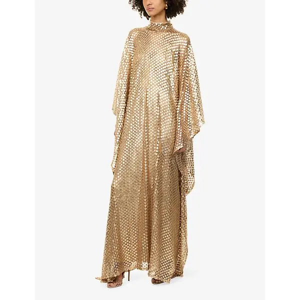 TALLER MARMO Deserto Sequinned Woven Kaftan Dress