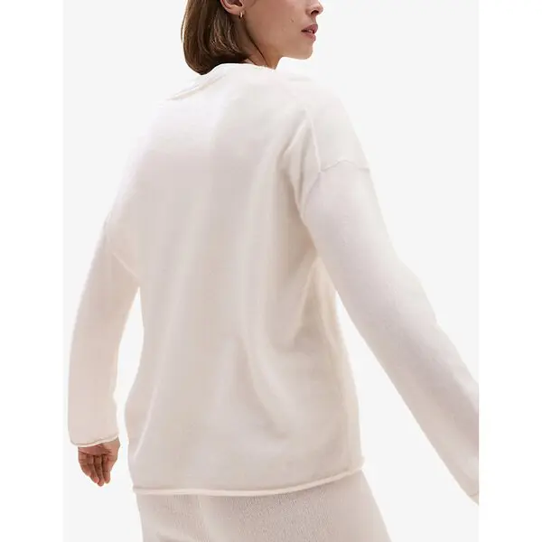 THE WHITE COMPANY Voop-neck Relaxed-fit Cashmere Jumper