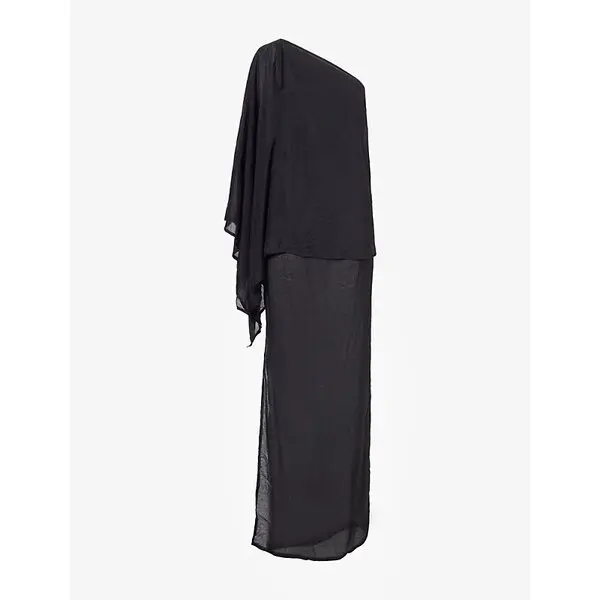 BELLE ANNA Fontana Draped Crepe Maxi Dress