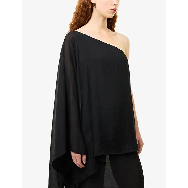 BELLE ANNA Fontana Draped Crepe Maxi Dress