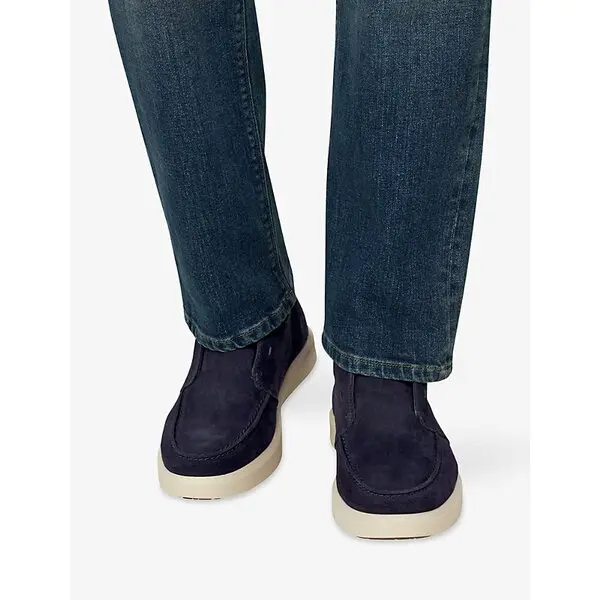 Boggi Milano Slip-on Suede Ankle Boots