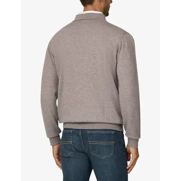 Boggi Milano Open-collar Knitted Polo Shirt