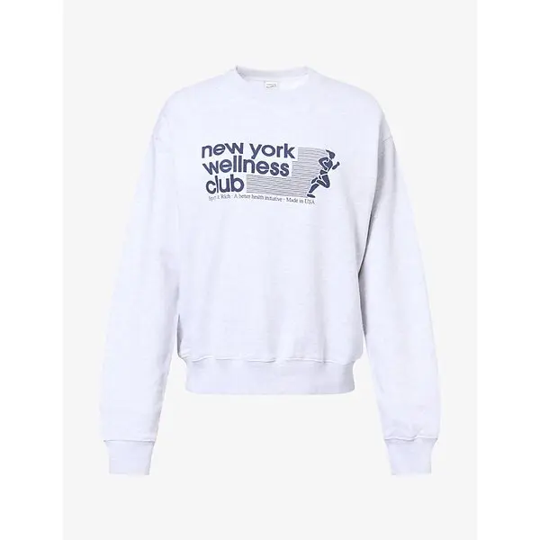 Sporty & Rich Wellness Club Crewneck Jersey Jumper - Heather Gray