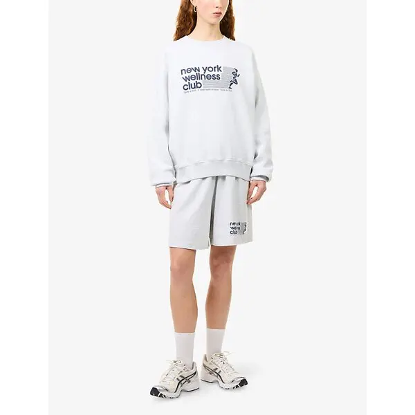 Sporty & Rich Wellness Club Crewneck Jersey Jumper - Heather Gray