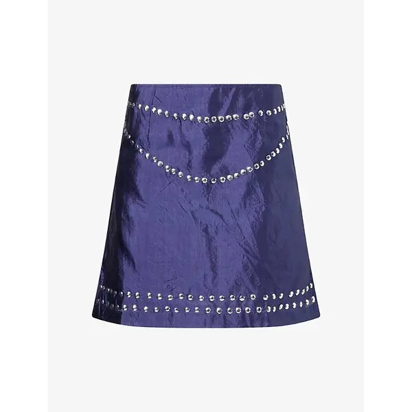Gimaguas Claude Sequin-embellished Silk Mini Skirt