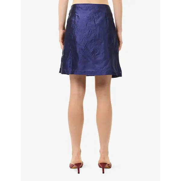 Gimaguas Claude Sequin-embellished Silk Mini Skirt