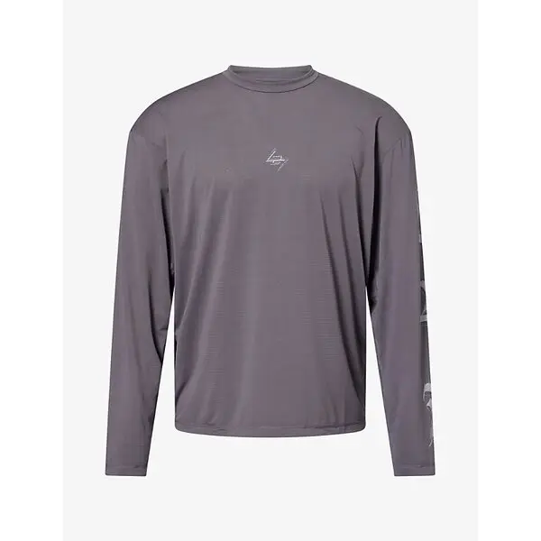 247 BY REPRESENT Noble Brand-print Stretch-jersey T-shirt - Graphene