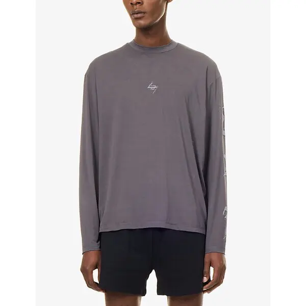 247 BY REPRESENT Noble Brand-print Stretch-jersey T-shirt