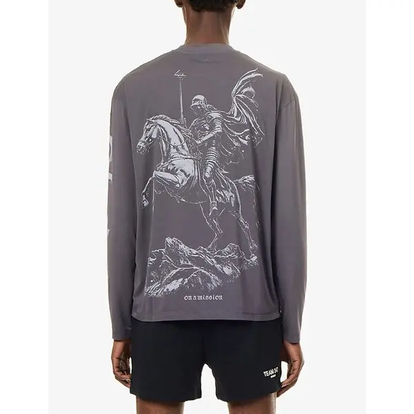247 BY REPRESENT Noble Brand-print Stretch-jersey T-shirt