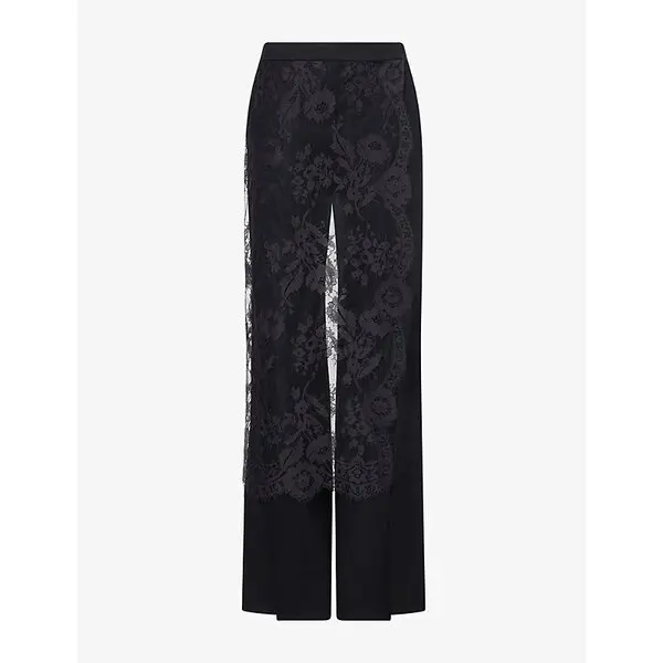 Zimmermann Valiant Lace Wrap Wool Trousers