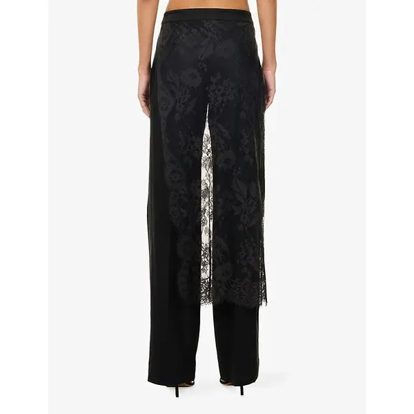 Zimmermann Valiant Lace Wrap Wool Trousers