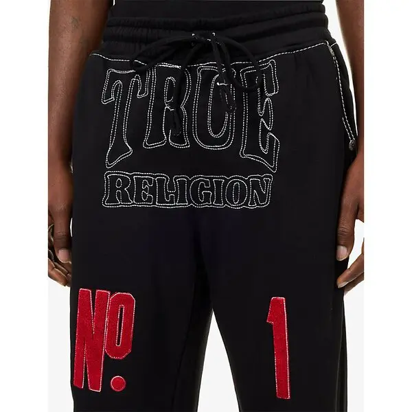 True Religion No1 Contrast-stitch Cotton-blend Jogging Bottoms