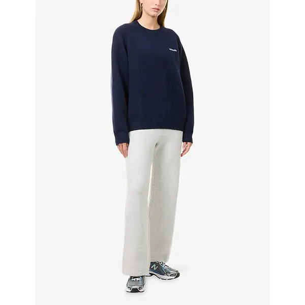 ADANOLA Embroidered-logo Oversize Cotton-knit Jumper
