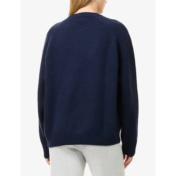 ADANOLA Embroidered-logo Oversize Cotton-knit Jumper