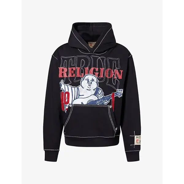 True Religion No1 Brand-print Cotton-blend Hoody