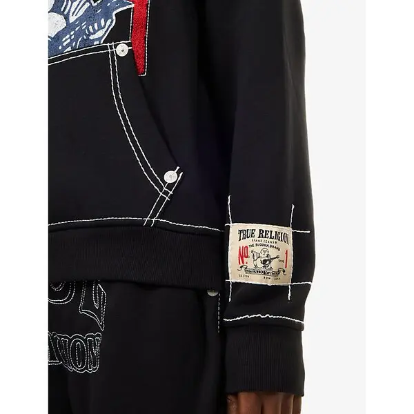 True Religion No1 Brand-print Cotton-blend Hoody