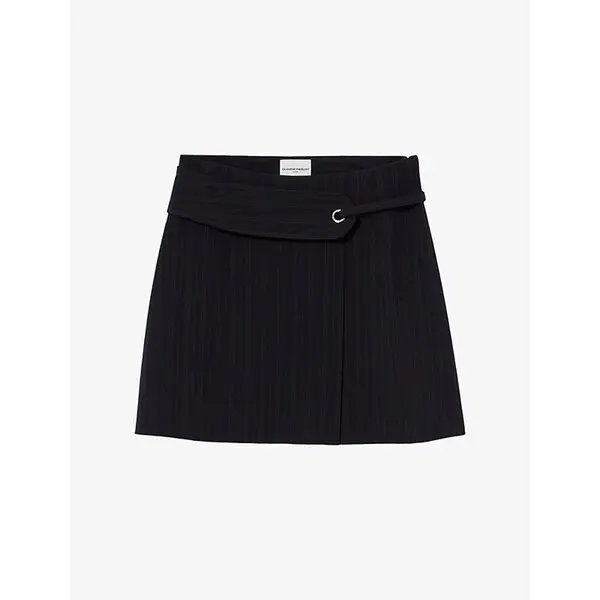 Claudie Pierlot Wrap Belted-waist Stretch-woven Mini Skirt - Multicolored