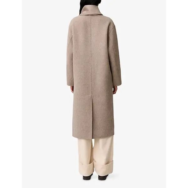 Claudie Pierlot Removable-scarf Wool-blend Coat