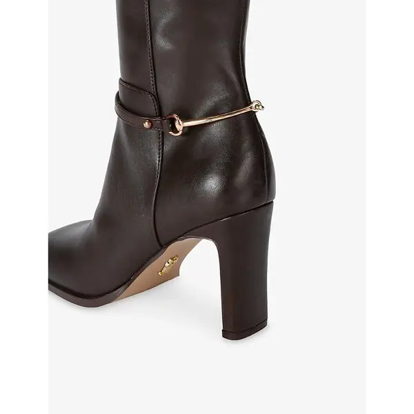 Steve Madden Shield Leather Heeled Knee-high Boots