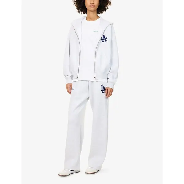 Sporty & Rich La Serif Zip Cotton Hoody