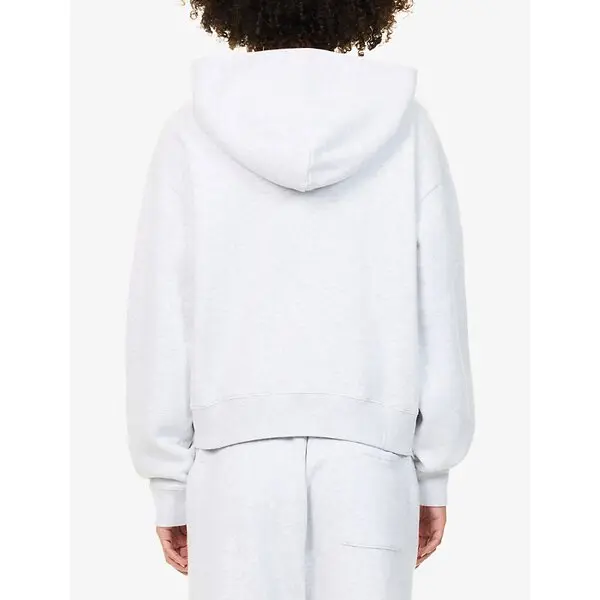 Sporty & Rich La Serif Zip Cotton Hoody
