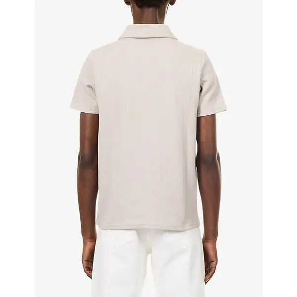 BELIER Edwin Textured Cotton-blend Polo Shirt