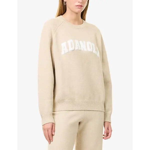 ADANOLA Embroidered-logo Oversize Cotton-knit Jumper