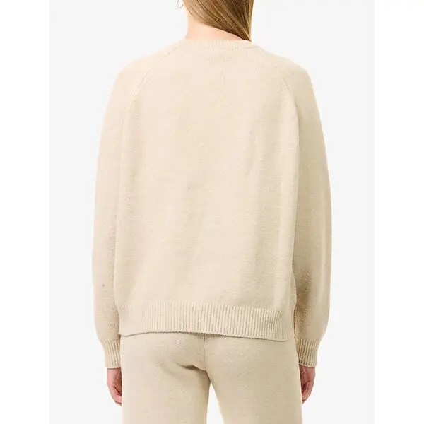 ADANOLA Embroidered-logo Oversize Cotton-knit Jumper