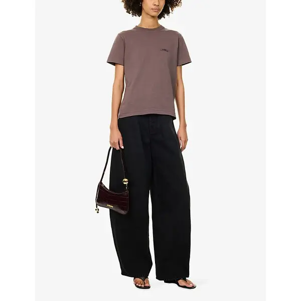 Jacquemus Le T-shirt Grosgrain-logo Cotton-jersey T-shirt