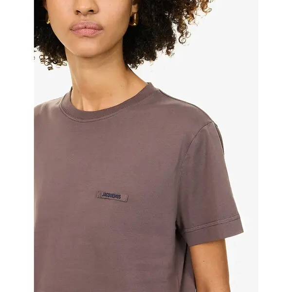 Jacquemus Le T-shirt Grosgrain-logo Cotton-jersey T-shirt
