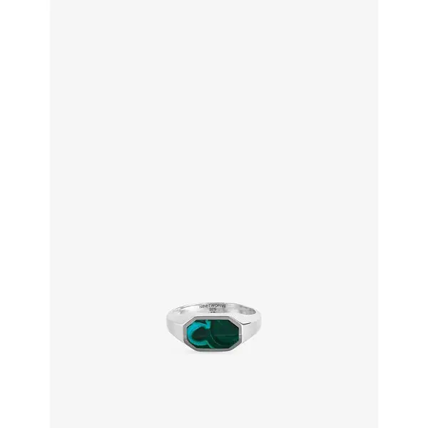 NINETWOFIVE Zariq Sterling- And Chrysocolla Ring