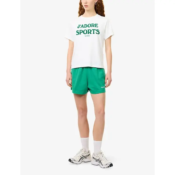 Sporty & Rich J'adore Print Cotton-jersey T-shirt