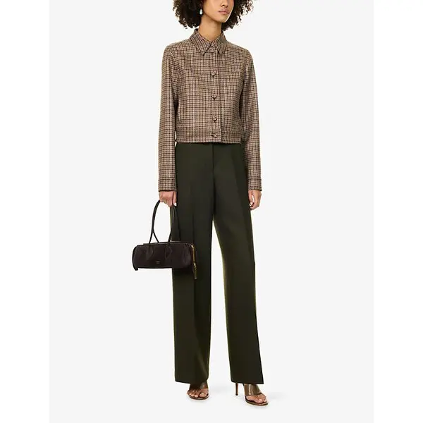 Gabriela Hearst Thereza Houndstooth Wool And Silk Jacket
