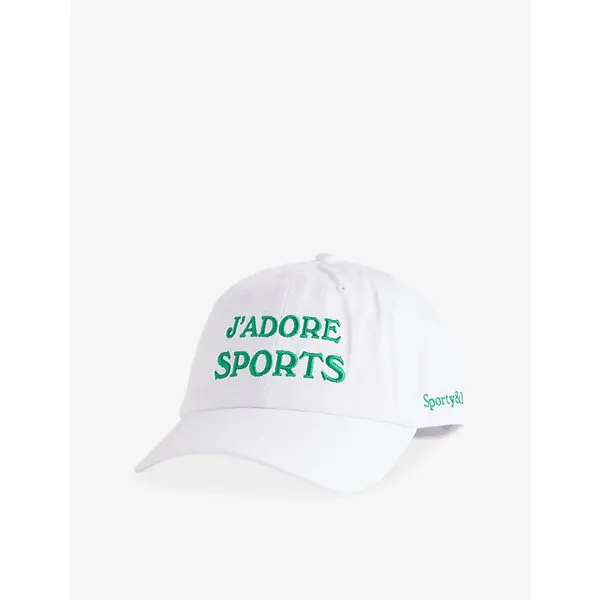 Sporty & Rich Jadore Cotton Baseball Cap - White