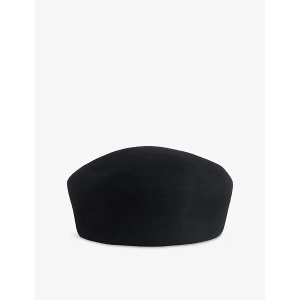 THE FRANKIE SHOP Noxley Pillbox Wool Hat - Black