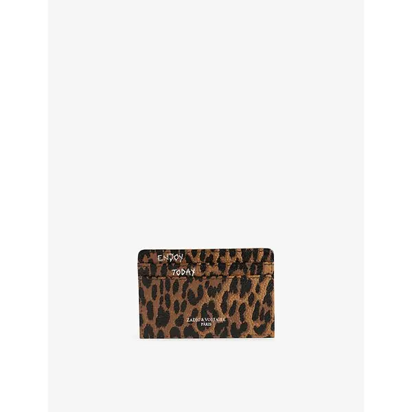 Zadig&Voltaire Zv Leopard Leather Pass Holder