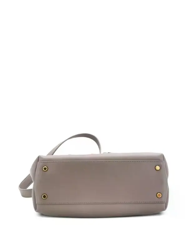 Bottega Veneta Ciao Ciao Top Handle Bag Leather With Intrecciato Detail Small Satchel - Grey